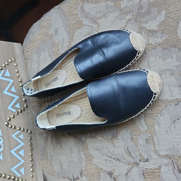 Soludos | Shoes | Soludos Platform Smoking Slipper Black Womens Slip On ...